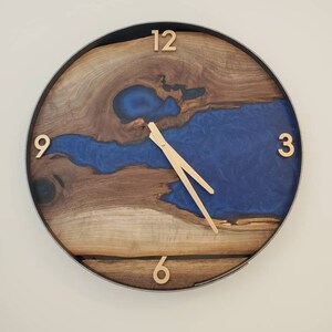 Made to Order 14 Black Walnut Live Edge Wood Wall Clock, Unique ...