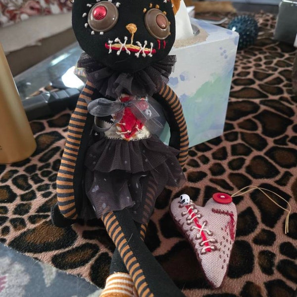 Little Voodoo Doll 5 - OOAK Handmade Art Doll, Unique Textile Sculpture ...