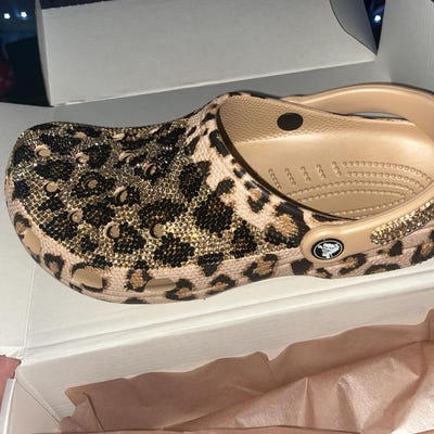 Slip on Clogs Custom Pearl and Rhinestone Pink Fully Blinged Shoes ...