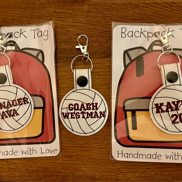 Kids' Bag Tags, Keychain Name Tags for Backpacks, Snack Bags, Lunch ...