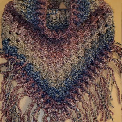 Ribbed Triangle Cowl PATTERN ONLY, Crochet Pattern, Cowl Pattern ...