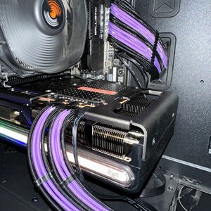 White Color Sleeved PC Psu Extension Cable Cpu Gpu Sata Extension Cords ...