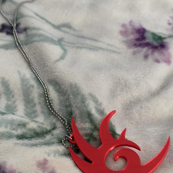 3D Printed "shadow the Hedgehog" Ball Chain Necklace! // (with Velvet ...