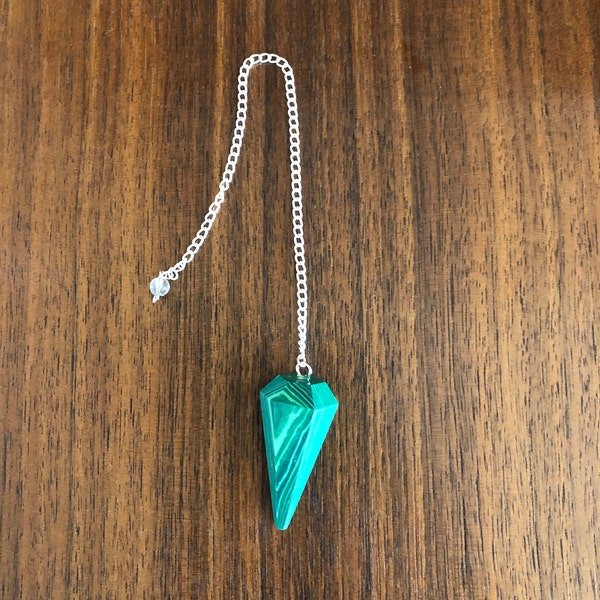 Pick One Crystal Pendulums, Healing Pendant, Dowsing Pointed Gemstone Pendulum Pendant, Silver ...