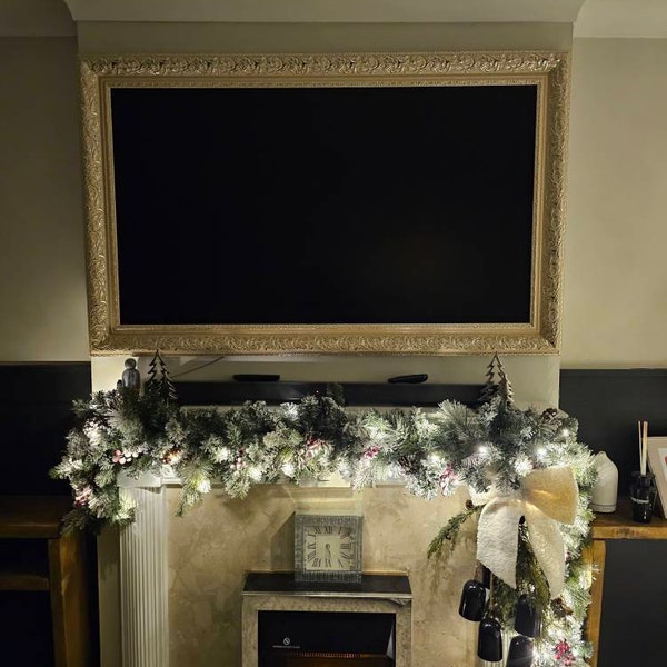 Samsung Frame Tv Bezel, Custom Brand Tv Frame, Wooden Tv Frame, Frame ...