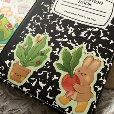 Character Collage Sticker Book Hardcover Cute Artwork Sticker Album ...