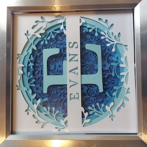 3D Split Monogram A-Z Shadow Box Custom Name Alphabet Family - Etsy