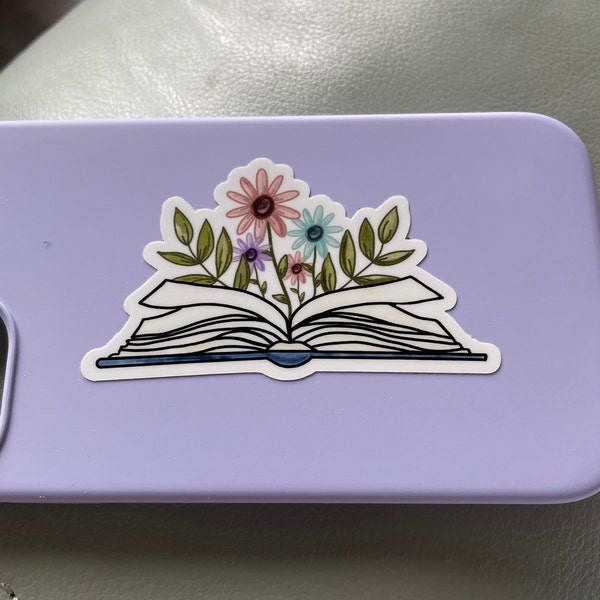 Floral Book Sticker, Book Sticker, Floral Sticker, Flower Sticker ...