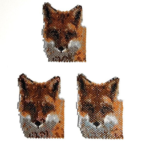 Fox Peyote Bead Pattern, Fox Bracelet Pattern, Bookmark Pattern, Seed ...