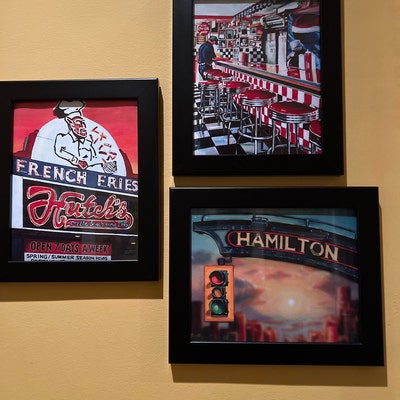 Downtown Hamilton Sign Signed Art Print by Carlie Pearce - Etsy