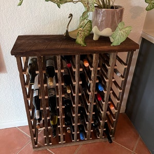 Free Standing, Rustic, Wine Rack Made With Rustic Barn Wood - Etsy