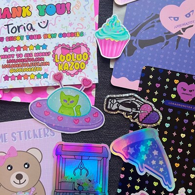 Holographic Cozy Gamer Vinyl Die Cut Sticker, Rainbow Cute Gamer Girl ...