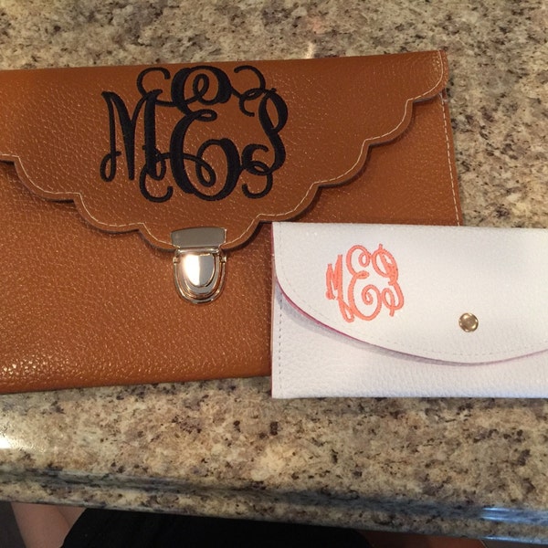 Monogrammed Clutch/crossbody Purse, Embroidered Bridesmaid Gift ...