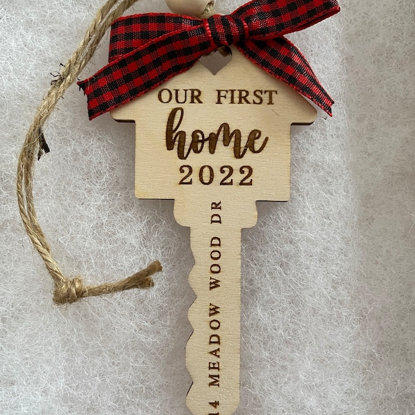 Our First Home Christmas Wooden Engraved Ornament 2025 | My First Home ...