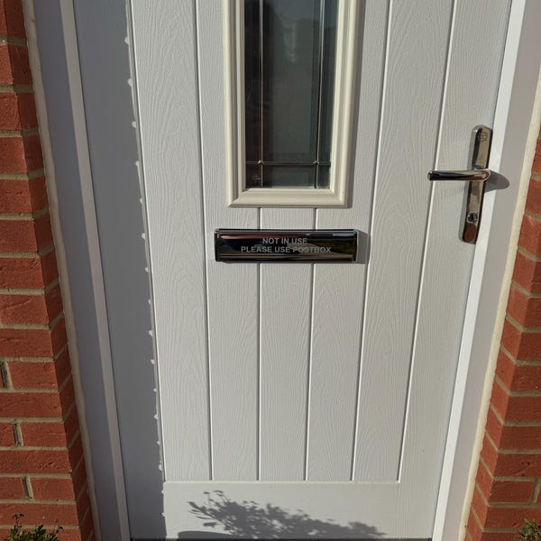 Personalised Letterbox Sign Decal Label for Greeting or Instruction and ...