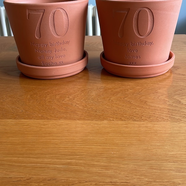 Personalised Birthday Flower Pot - Etsy UK