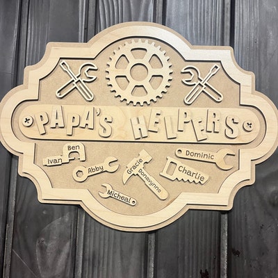 Dads Workshop Wall or Door Sign. Workshop Signage Laser Cutting File ...