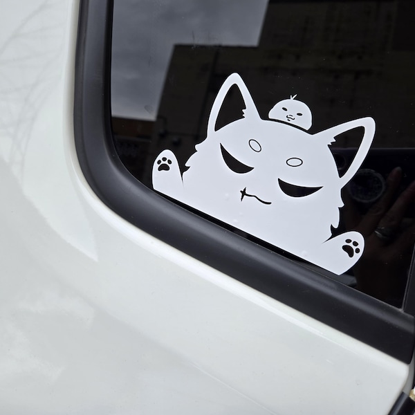 Gojo Satoru & Geto Suguru Cat Peeker Vinyl Decal Bundle - Gojo Catoru ...