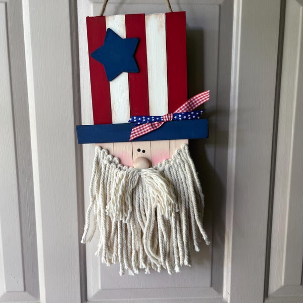 Uncle Sam Wall Hanging, 4th of July, Americana, Wall Decor, Summer ...