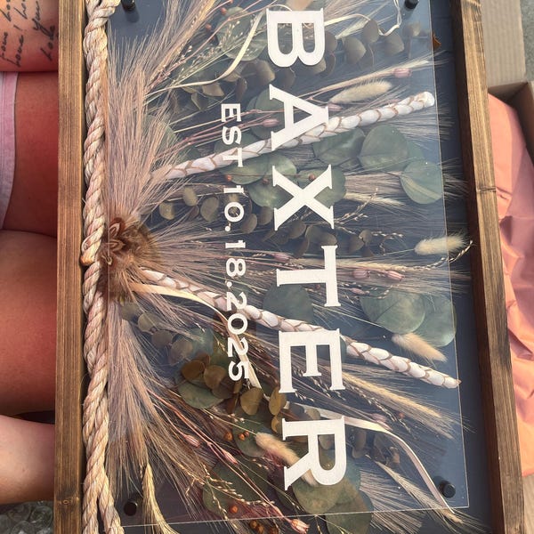 Rustic Native Grasses Custom Pendleton or Cowhide Sign DEPOSIT// Live ...