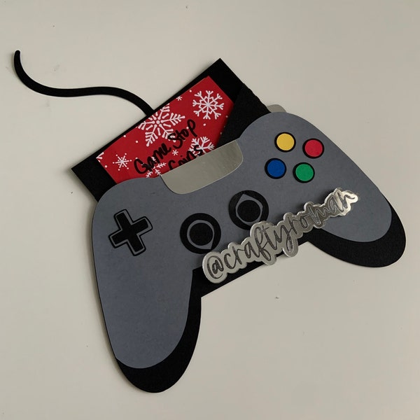 Video Game Controller Gift Card Holder Svg, DIY Video Game Card, Video ...