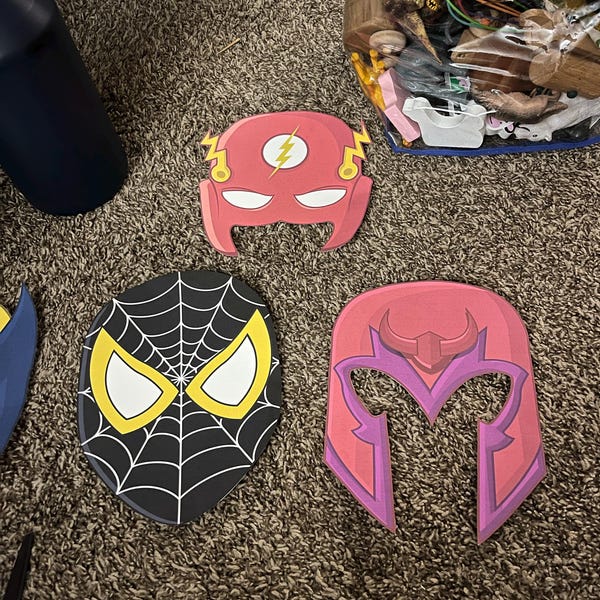 SUPERHEROES Photobooth Masks and Props, Comic Book Party, Digital Masks ...