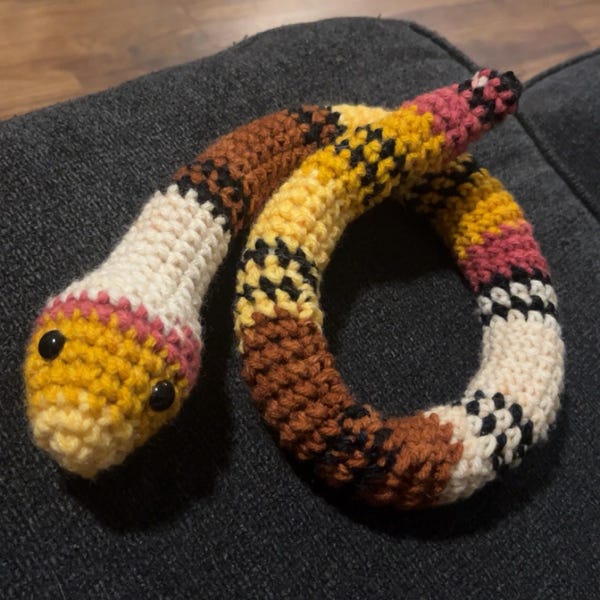 Snake Plush Crochet Pattern No Sew Do It Yourself Amigurumi Tutorial ...