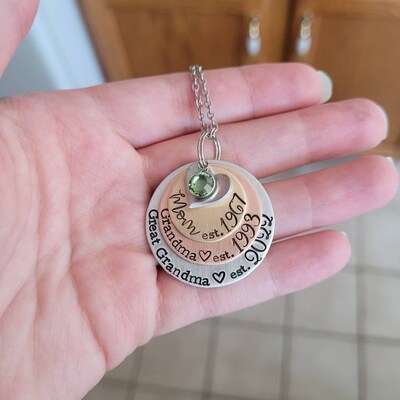 Personalized Stamped Great Grandma Keychain. Pregnancy Announcement for ...