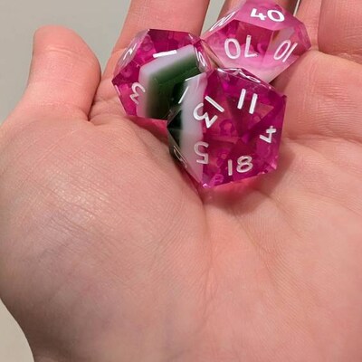 Orange Cream Soda Dice Handmade Resin Sharp Edge Dice Set for Dnd, D&D ...