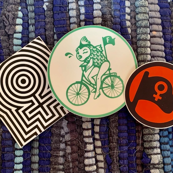 Feminist Bumper Sticker - Female Symbol Reverberating - Etsy