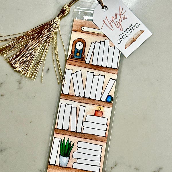 Bookshelf Bookmark Tracker, Reading Tracker Bookmark, Cozy Bookmark ...