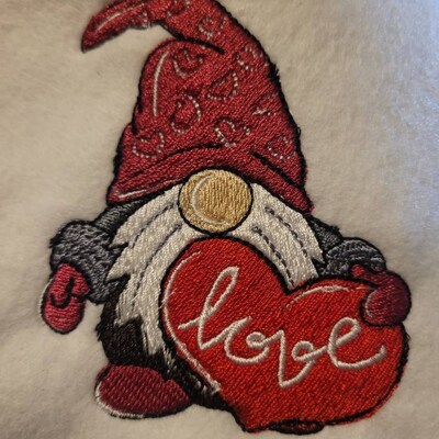 Valentine Gnome Embroidery Design Happy Valentine's Day - Etsy