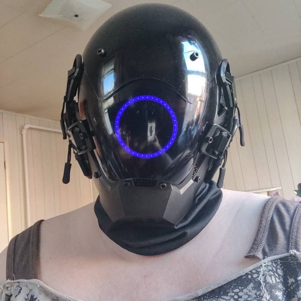 Self-design Glowing Cyberpunk Mask, Futuristic Mask With Lights ...