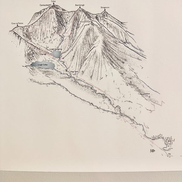 3D Map of Carrauntoohil in the Macgillycuddy's Reeks, Ireland - Etsy