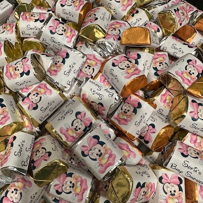 15 Minnie Mouse Birthday Candy Bar Wrappers Pink - Etsy