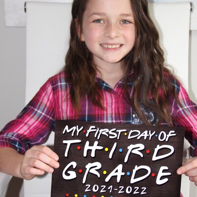 First Day of Preschool Sign, Retro First Day of School Sign, Boho ...