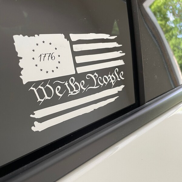 American Flag Decal - Pair of Decals - Premium Vinyl - Subdued/reversed ...
