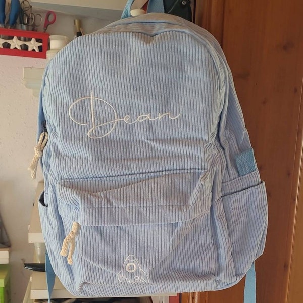 Personalized Kids Canvas Backpack-embroidered Toddler Backpack-kids ...