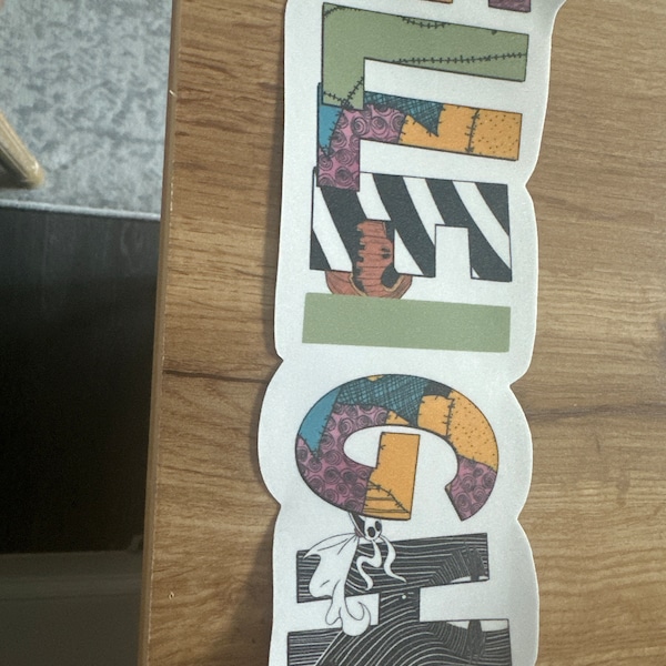 Vinyl Decal Alice in Wonderland, Holographic Layered Sticker, Magical ...