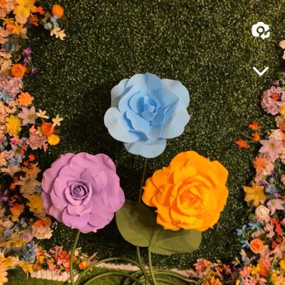 Giant Flower Stem Tutorial, DIY Large Flower Stem, Giant Paper Flower ...