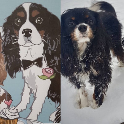 Wedding Cavalier King Charles Spaniels Greeting Card - Etsy