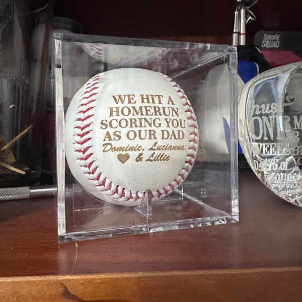 Custom Fathers Day Baseball Personalized Gift for Dad First Fathers Day ...