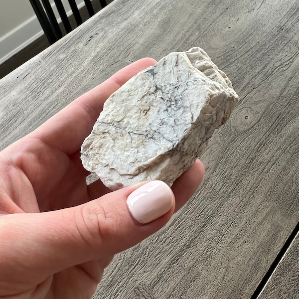 Raw White Howlite Stone - White Howlite Crystal - Rough White Howlite ...