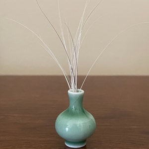 Double-sided Hand-painted Ceramic Small Vase,flat Shape Vase,unique ...