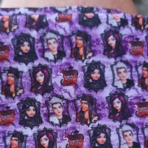 Descendants Character Fabric Small Print - Etsy