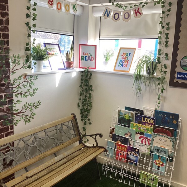 Book Corner, Reading Corner, Book Nook Bunting, School, Playroom ...