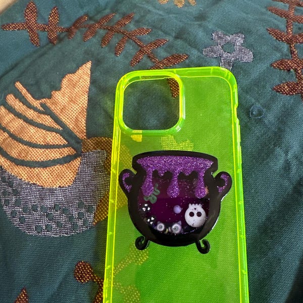 Witch Cauldron Shaker Popsocket™, Glow in the Dark Halloween Shaker ...