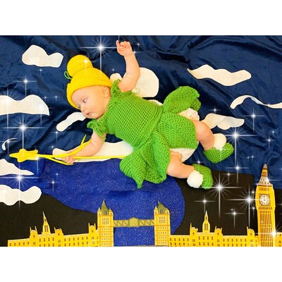 Crochet Tinker Bell Inspired Costume/ Tinker Bell / Photography Prop ...