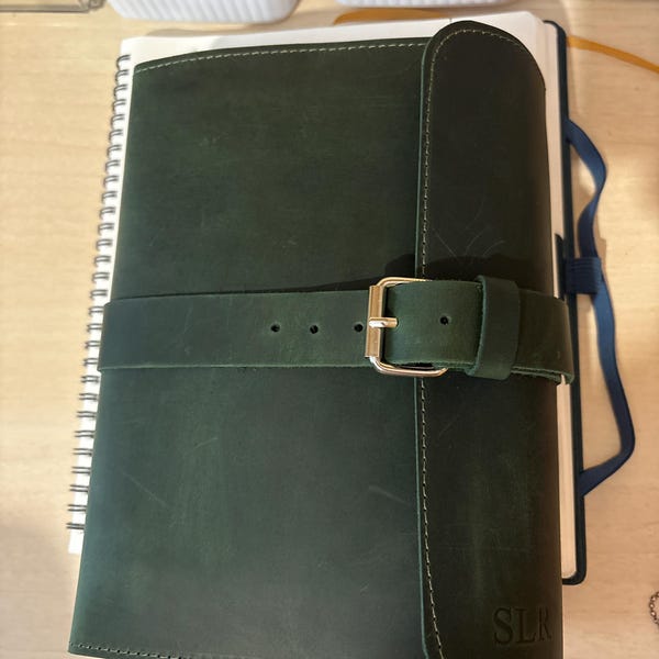 Monogrammed Leather Notebook,a5 Leather Journal,engraved Leather ...