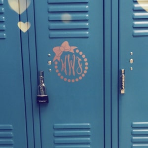 Vinyl Monogram Decal Monogram Sticker Locker Monogram | Etsy